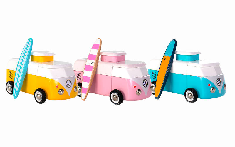 Candylab Toys VW Beach Bus 3er Set | Holzspielzeug VW Bus