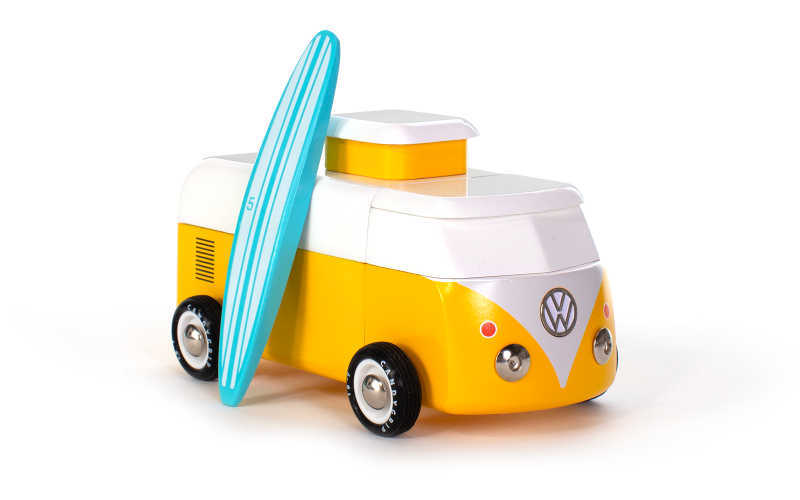 Candylab Toys VW Beach Bus in Sunset gelb | VW Bus aus Holz