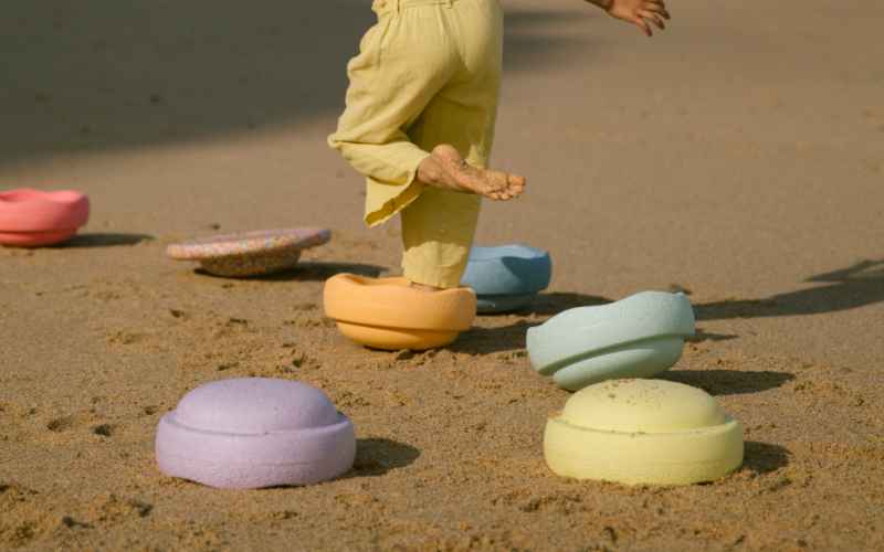 Stapelstein® Rainbow Pastell + Confetti Balance Board | 7 Stacking ...