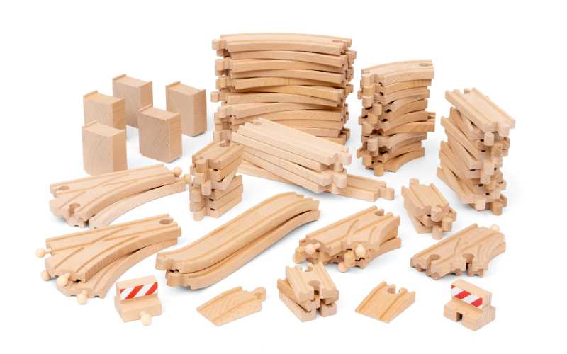 BRIO Eisenbahn Holzschienen Set Deluxe | Holzeisenbahn Schienen